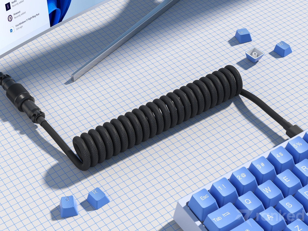 Coiled Keyboard Cable | 5-Pin Aviator Connector – Ranked