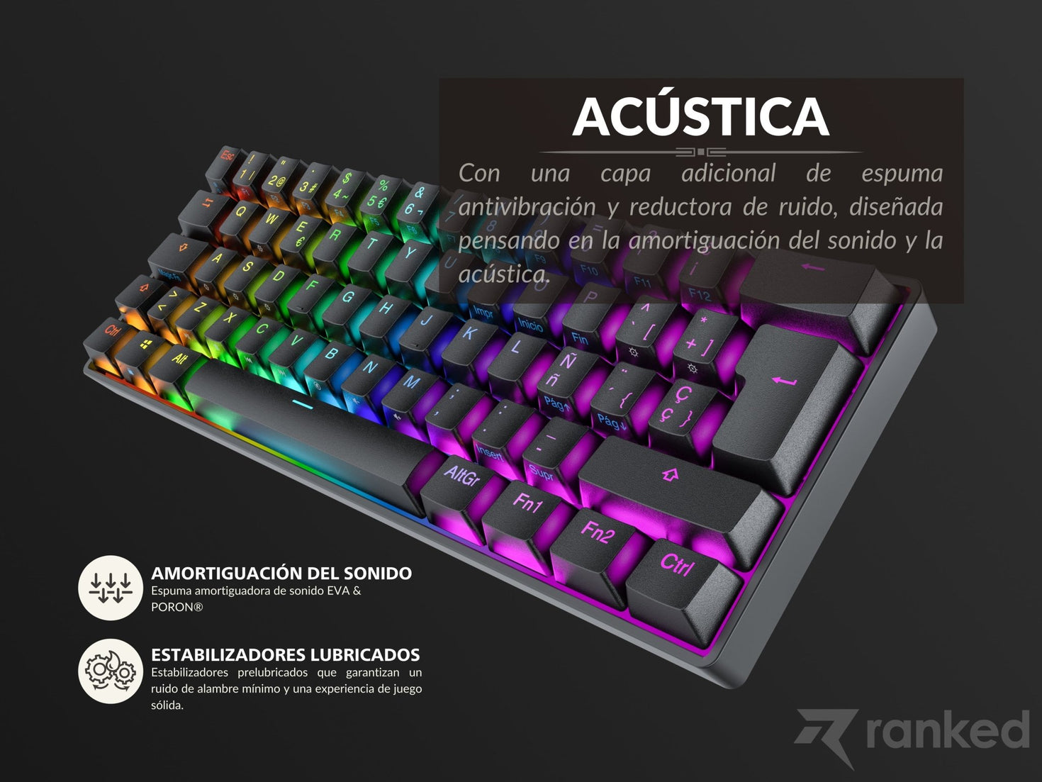 Nova n60 Mechanical Gaming Keyboard - [ISO ES] – Ranked